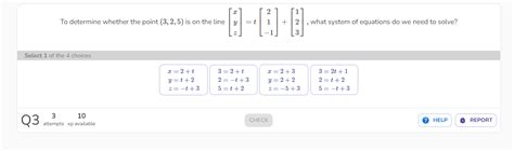 Solved To Determine Whether The Point 325 Is On The Line