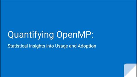 our paper on openmp usage and adoption at hpec gal oren posted on the