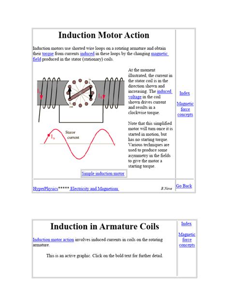 Induction Motor Action Pdf Electric Motor Electromagnetic Induction