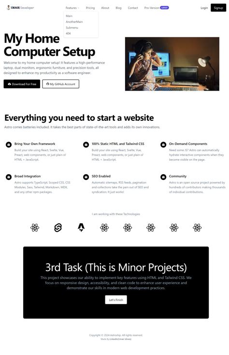 Muhammad Umair Idrees On Linkedin Webdevelopment Html Tailwindcss Javascript Responsivedesign
