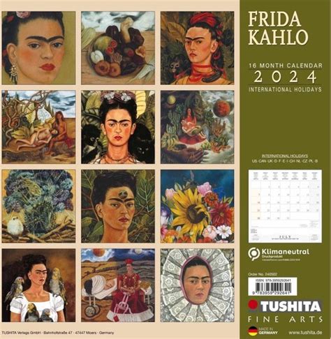 Frida Documentary 2024 Calendar Velma Demeter