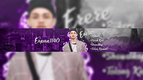 Cara Membuat Banner Header Channel Youtube VLOG Gaming Erpan Di Hp Android Banner Tutorial