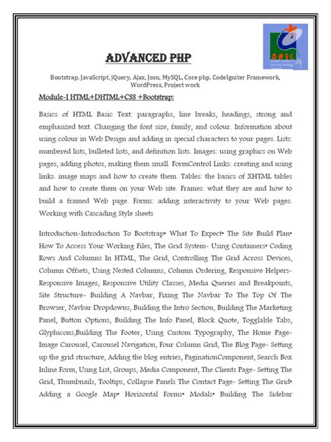 Advanced Php Pdf Php Ajax Programming