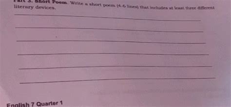 Literary Devices Short Poem Write A Short StudyX