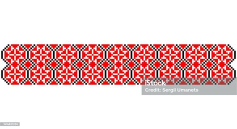 오래된 수제 크로스 스티치 민족 우크라이나 패턴처럼 좋은 자수 우크라이나어 수건 장식품 Rushnyk 호출 벡터 배경 주제에 대한 스톡 벡터 아트 및 기타 이미지 Istock