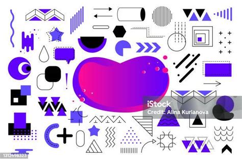 설계를 위한 복사 공간과 요소가 있는 기하학적 라일락 그라데이션 웹 판매 포스터 광고 템플릿 프로모션을 위한 벡터 일러스트레이션