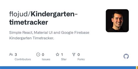 github flojud kindergarten timetracker simple react material ui and