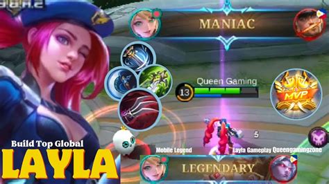 Maniac + Legendary!! Layla Pro Gameplay Layla Crazy DMG !Top Global ...