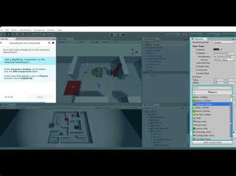 Basic Tutorial How To Add A Rigidbody Component To My Game Objects In Unity Youtube