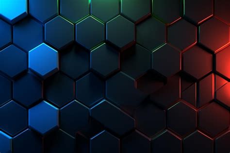 Premium Ai Image Background With Hexagonal Shapes And Colors