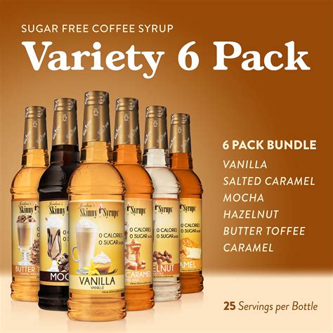 Jordans Skinny Syrups Sugar Free Coffee Syrup Vanilla Salted Caramel