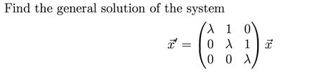 Linear Algebra Matrix Form Of Differential Equation Non