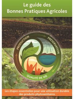 Le Guide Des Bonnes Pratiques Agricoles Le Guide Des Bonnes Pratiques