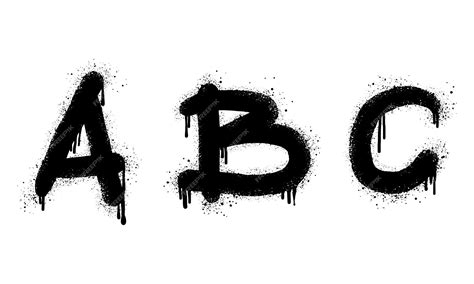 그래피티 스프레이 글꼴 알파벳 검정 흰색 프리미엄 벡터 그래피티 스프레이 글꼴 알파벳 검정 흰색 프리미엄 벡터