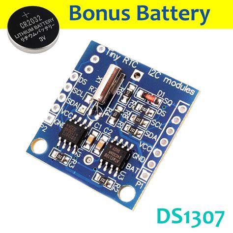 Jual Rtc Ds1307 I2c Real Time Clock Battery Module 24c32 32k Eeprom Shopee Indonesia
