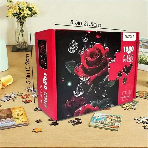 레드 로즈 1000피스 직소 퍼즐 대형 197x276인치 공예 모자이크 벽 예술 초보자 및 홈 데코에 완 Temu