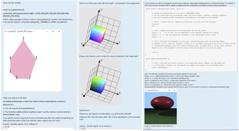 Examples Of Coderunnergl Questions About Opengl Primitives Left 3d