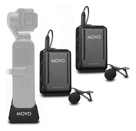 Movo Edge op duo Micrófono De Solapa Inalámbrico Dual P Color Negro