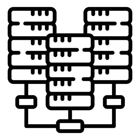 Server Network Internet Icon Outline Style Vector Art At Vecteezy
