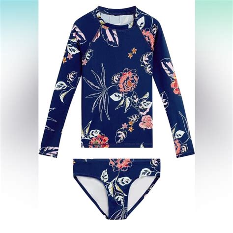 Kanu Surf Swim Kanu Surf Girls Long Sleeve Rashguard Upf 5 Two