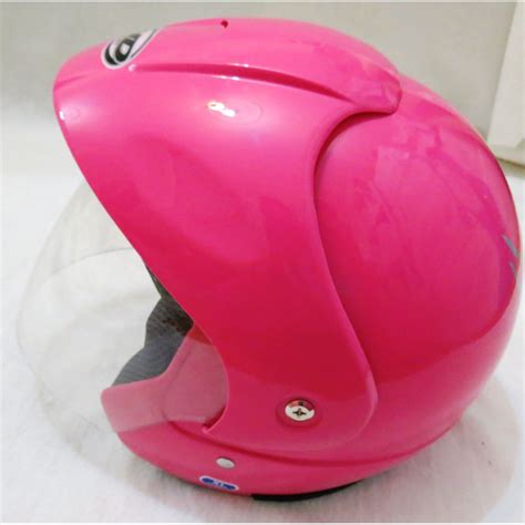 Huadun Pembe Kask (Vespa, Binicilik, Motor, Motorsiklet Kaskı) Helmet ...