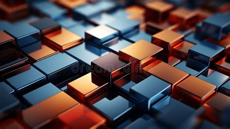 Interlocked 3d Blocks In Various Shapes Generative Ai Stock