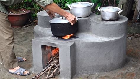 Making Stove 1 For 4 By Brick And Cement Youtube