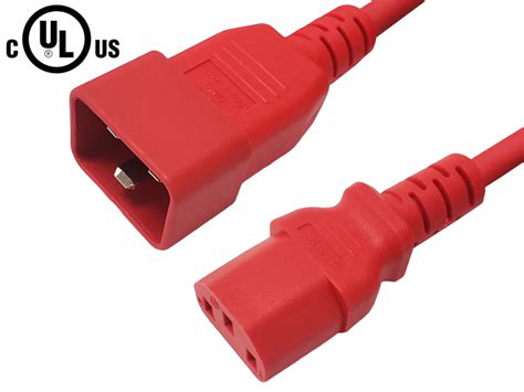 Iec C13 To Iec C20 Power Cable Red 1 8m זרם ישר מערכות