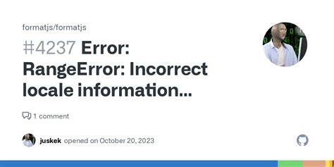 Error Rangeerror Incorrect Locale Information Provided Issue