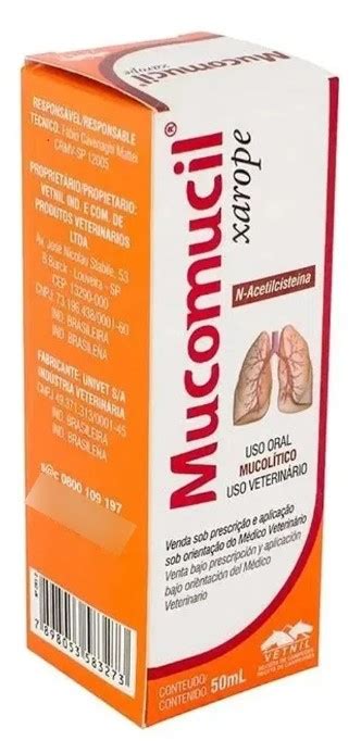 Mucomucil 50 Ml Para CÃes E Gatos