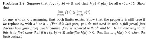 Solved Problem Suppose That F G A B R And That Chegg Com
