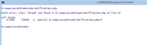 Wamp Php Pthreads Is Not Working From Command Line Interface Stack