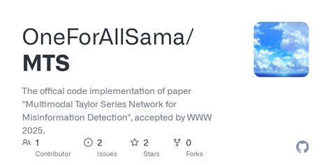 Github Oneforallsama Mts The Offical Code Implementation Of Paper Multimodal Taylor Series