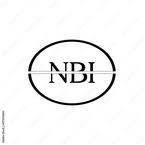 Nbi Letter Logo Design With White Background In Illustrator Vector