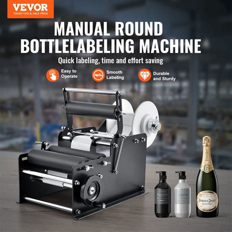 Vevor Manual Round Labeling Machine 15 20pcs Min Bottle Label Applicator For Round Bottles