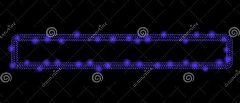 Flare Mesh Carcass Double Rounded Rectangle Frame With Flare Spots Stock Vector Illustration