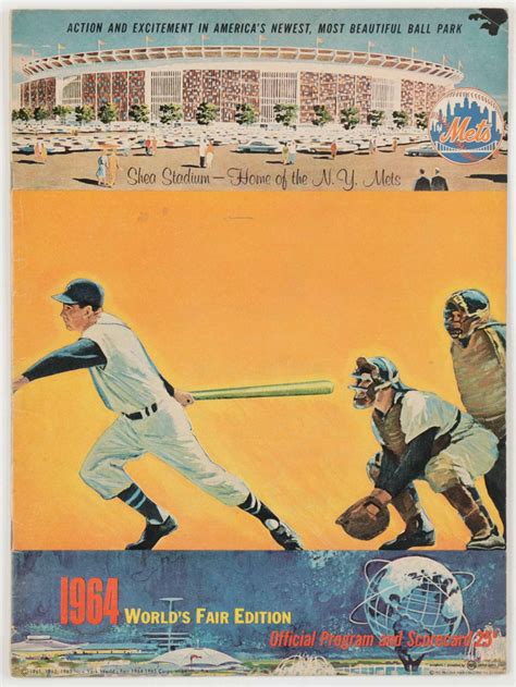 Vintage 1964 Mets Program And Score Card Pristine Auction