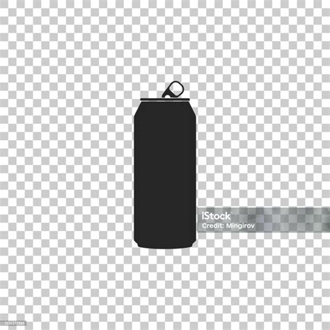 알루미늄 아이콘을 투명 한 배경에 격리 수 있습니다 평면 디자인입니다 벡터 일러스트 레이 션 캔에 대한 스톡 벡터 아트 및 기타