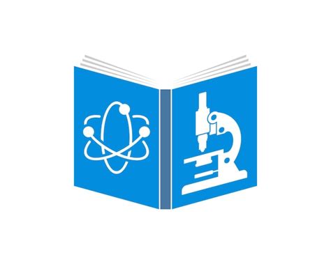 Premium Vector Science Book With Microscope Inside