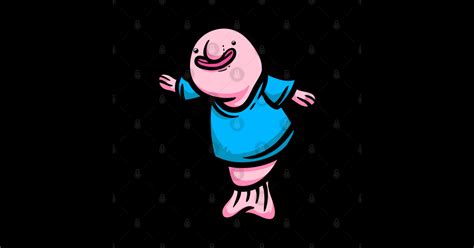 Cute Anthropomorphic Human Like Cartoon Blobfish Blobfish Sticker TeePublic