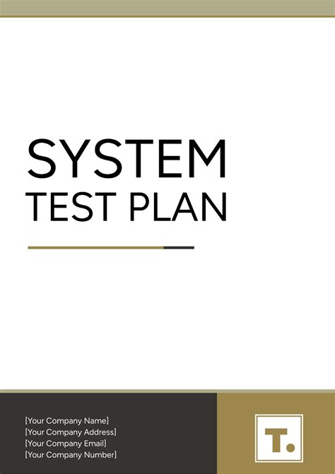 System Test Plan Template Edit Online And Download Example