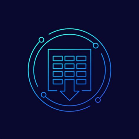 Premium Vector Xls File Icon Download Spreadsheet Document Linear Design