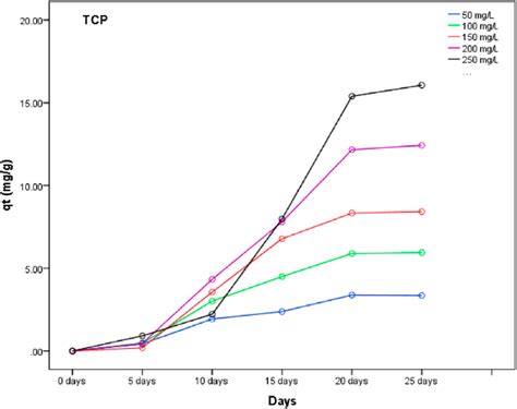 Effect Of Initial Tcp Concentration On Biosorption Capacity Of Tcp By