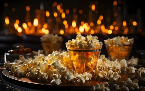Premium AI Image Popcorn In A Box Cinema Movie Concept