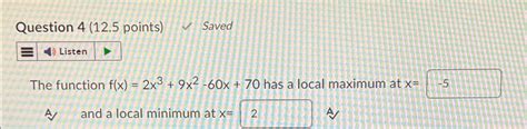 solved question 4 12 5 ﻿points savedlistenthe function
