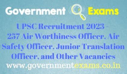 Union Public Service Commission Recruitment 2023