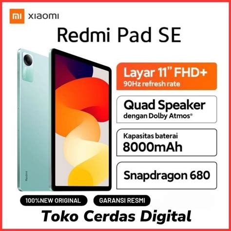 Jual Xiaomi Redmi Pad Se 4gb 128gb Tablet Garansi Resmi 15 Bulan Grey Di Seller Toko Cerdas