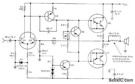 W WITH DC COUPLED OUTPUT Amplifier Circuit Circuit Diagram SeekIC Com