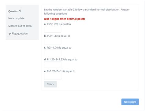 Solved Question Let The Random Variable Z Follow A Chegg Com