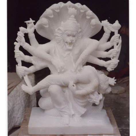 Shubh Laxmi Moorti Art White Narsingh Bhagwan Murti At ₹ 30000 In Jaipur